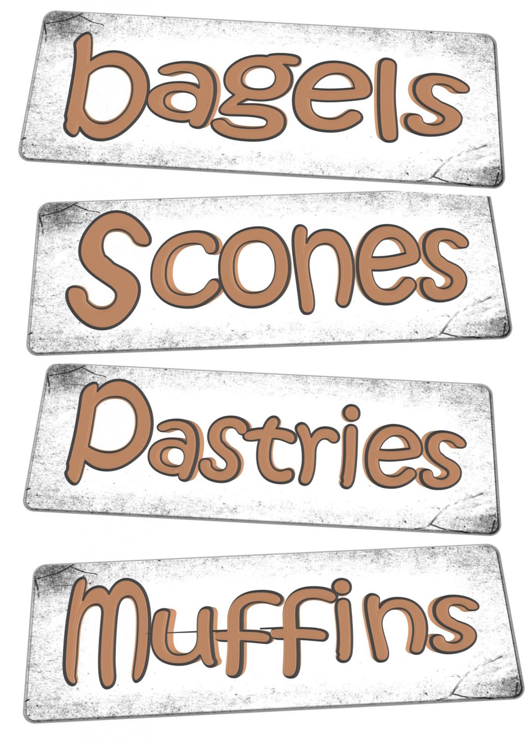 Bakery Metal Sign Set Of 4 Vintage Style Bakers Sign – The Rooshty Beach