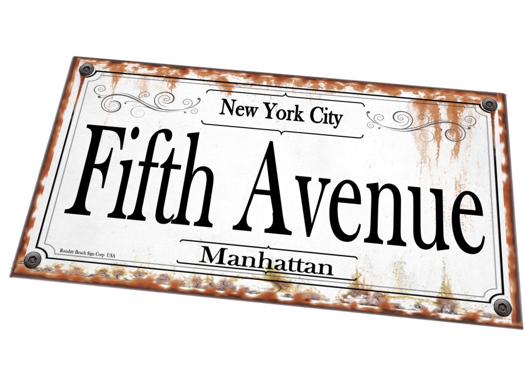 Fifth Avenue Manhattan New York City Vintage Style Metal Sign – The ...