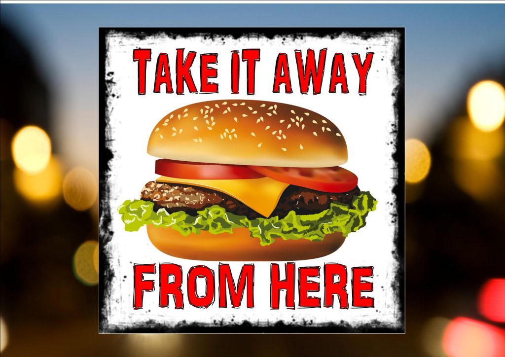 Breakfast Stick Cafe Takeaway Food Sign Novelty Food Wall Plaque ...
