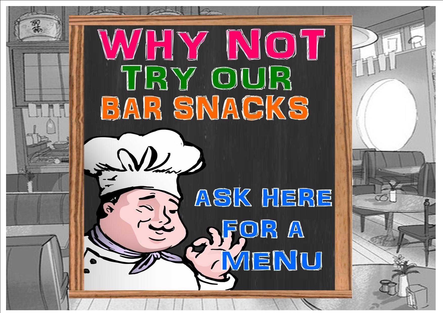 Bar Snacks Selection Cafe Sign Chalkboard Style The Rooshty Beach Bar Snacks Selection Cafe Sign Chalkboard Style The Rooshty Beach