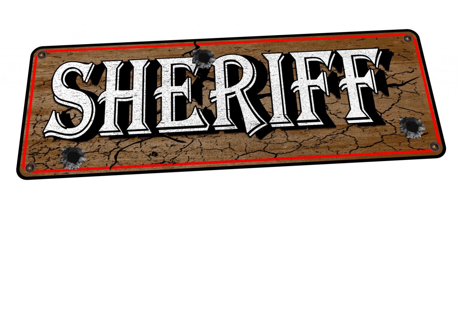 Sheriff’s Office Sign Cowboy Style Aged Vintage Effect Wall Plaque Sign ...