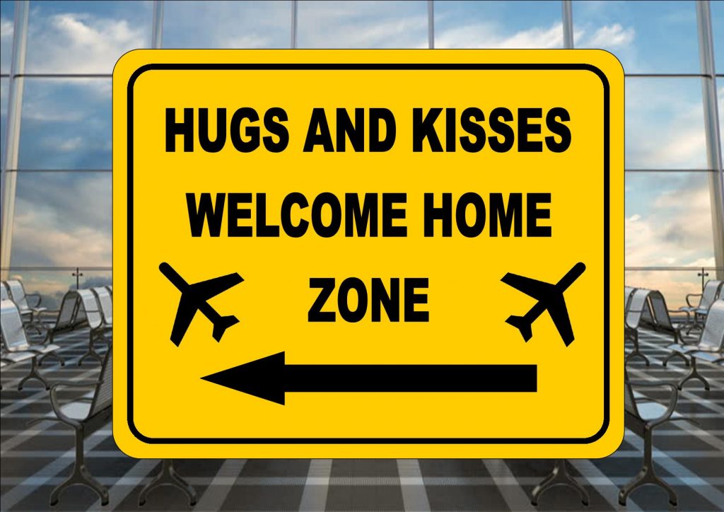 Airport Welcome Home Arrivals Sign Reproduction Fun Stag Hen Party ...