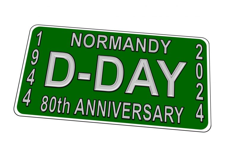 WW2 Normandy D-Day 80th Anniversary Metal Plate Plaque Sign 1944-2024 D ...