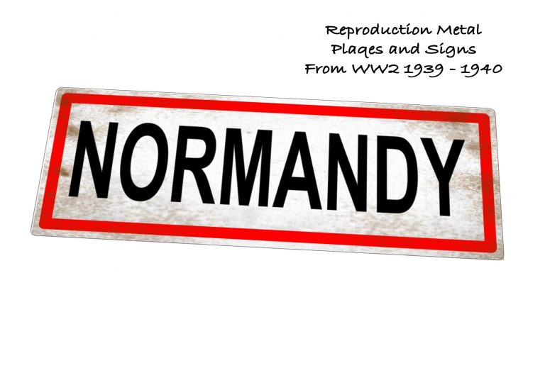 WW2 Normandy D-Day Landing French WW2 Town Sign – The Rooshty Beach