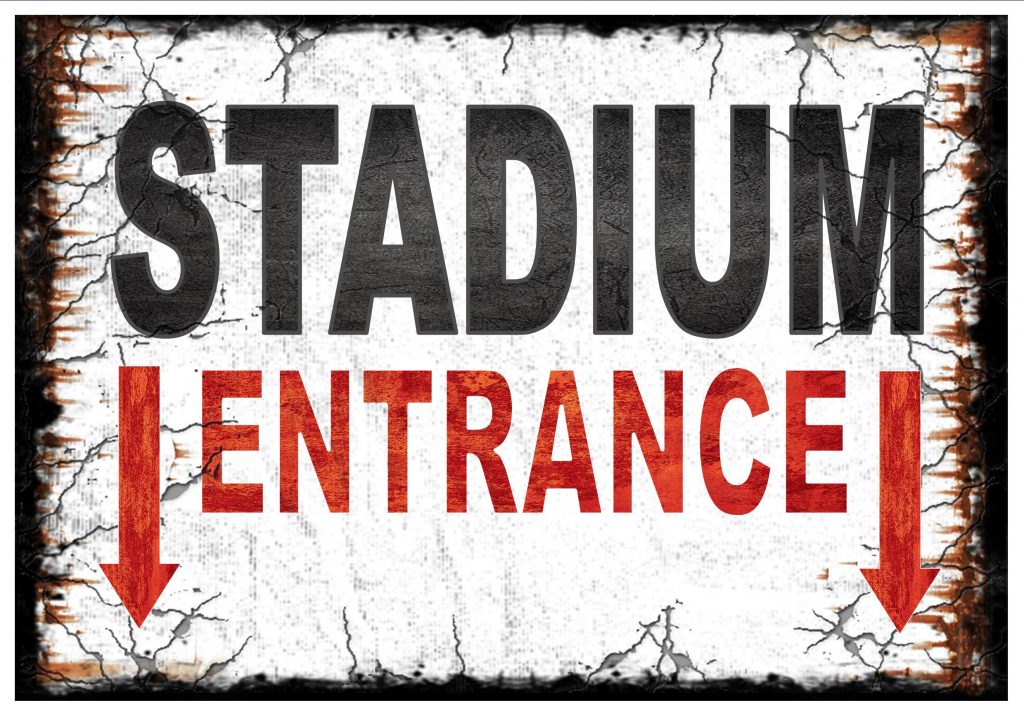 Entrance To Stadium Sign Vintage Style Retro Sport Wall Plaque Sign ...