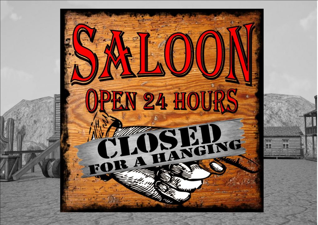 Saloon Bar Cowboy Sign Wall Plaque – The Rooshty Beach