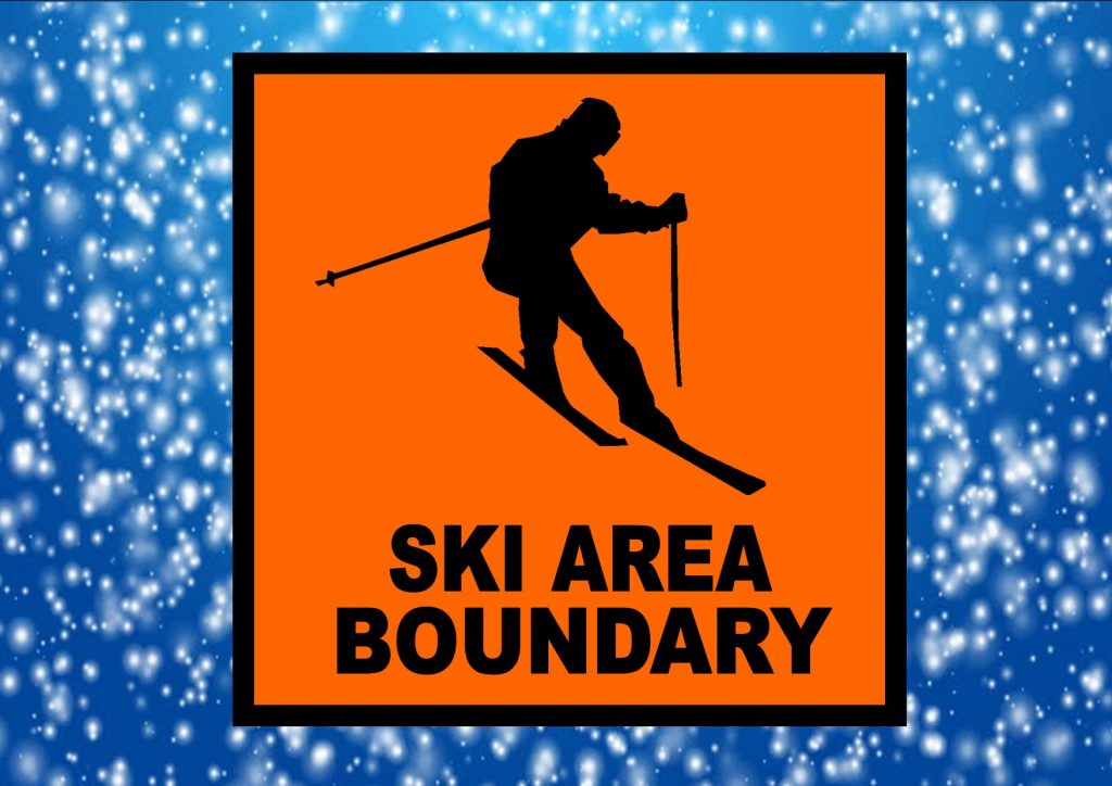 Vintage Style Novelty Ski area boundary sign Wall Plaque – The Rooshty ...