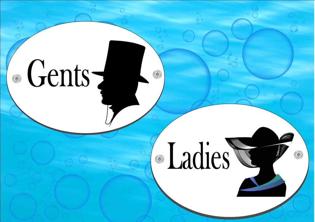 Novelty Classic Ladies & Gents Design Toilet Door Signs – The Rooshty Beach