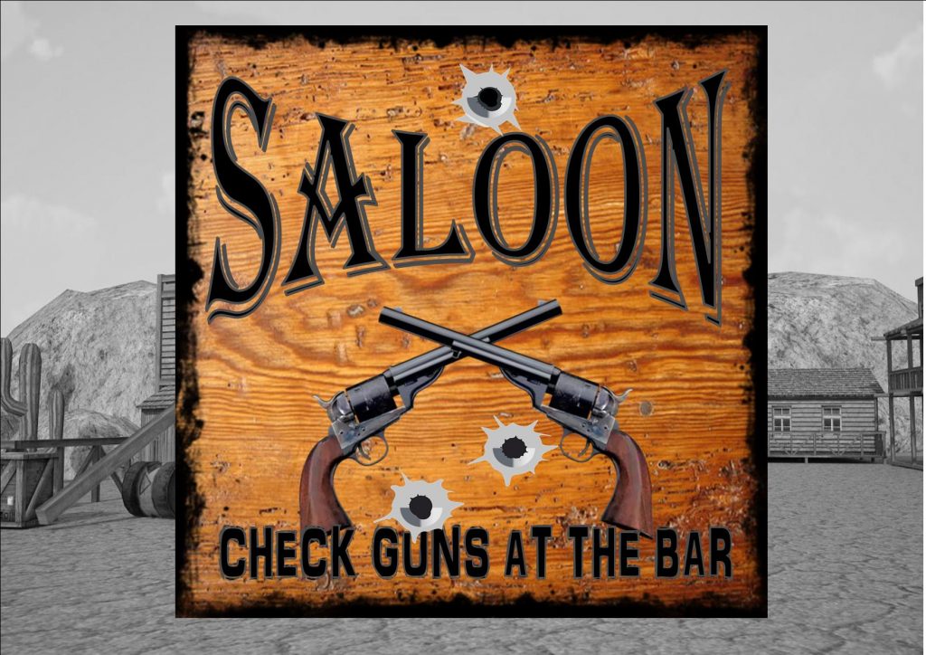 Saloon Bar Cowboy Sign Wall Plaque – The Rooshty Beach