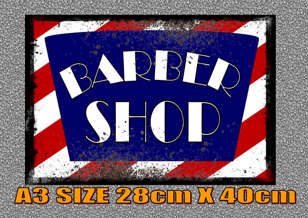Barbers Shop Hairdressers Sign Vintage Style Shop Sign – The Rooshty Beach