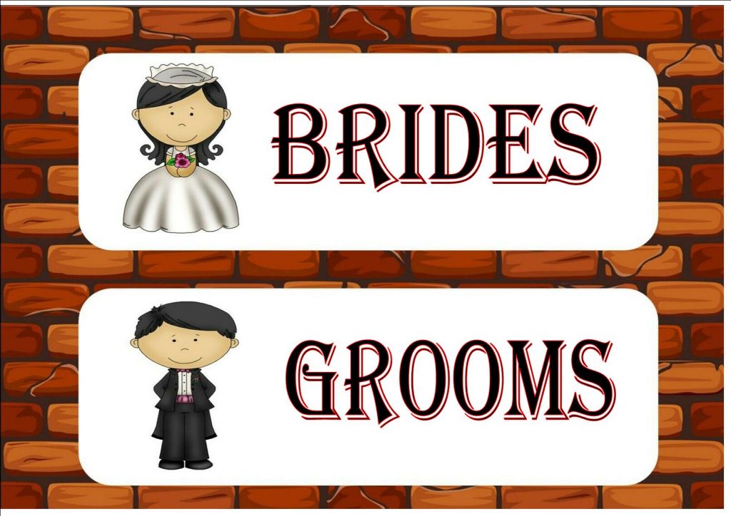 Toilet Door Signs Wedding Venue Toilet Bathroom Door Gents and Ladies ...