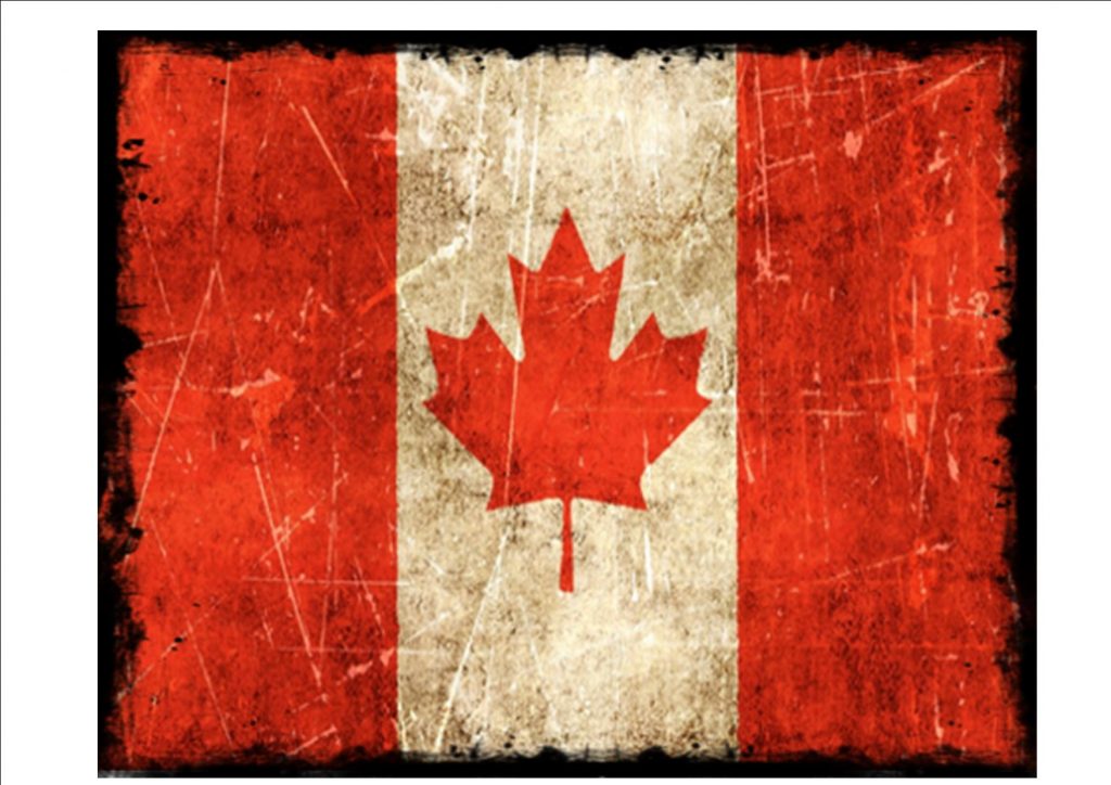 Vintage Style Aged Canadian Flag Wall Plaque Sign Canada Flag Sign ...