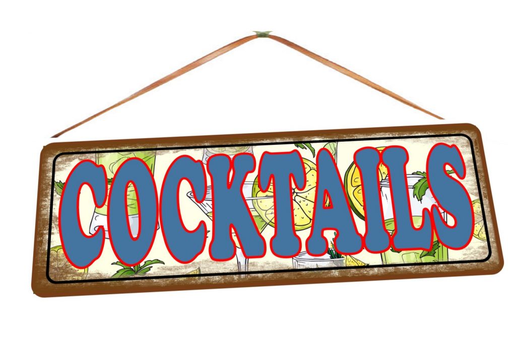 Cocktail Bar Sign Vintage Style Wall Plaque Home Cocktail Bar Sign ...