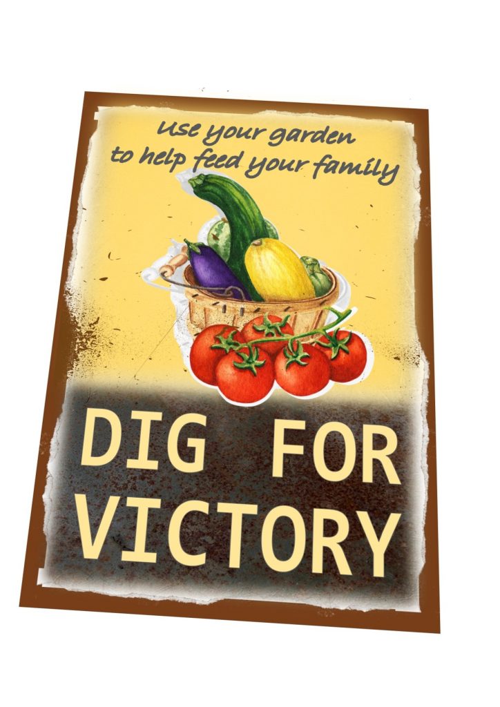 WW2 Homefront Dig for Victory Reproduction Metal Sign – The Rooshty Beach