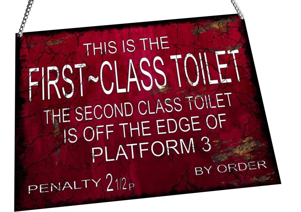 Vintage Railway Station Sign Antique Style Reproduction First Class ...