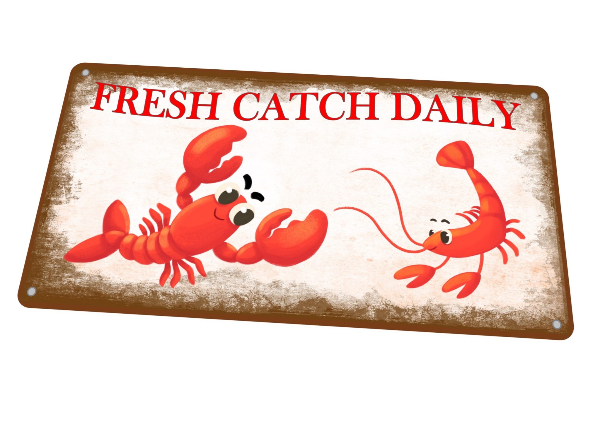 Fresh Catch of The Day Sign Metal Sign Modern Print Made To Look Aged ...