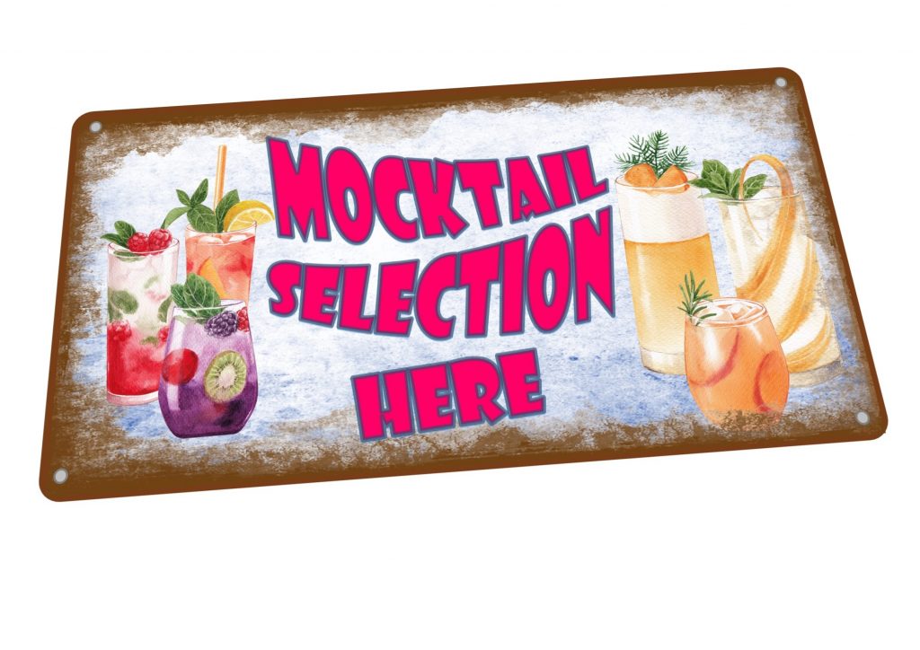 Mocktails Cocktail Bar Sign Metal Sign Modern Print Made To Look Aged ...