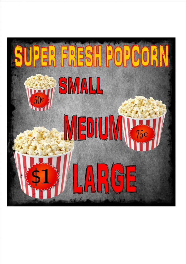 Popcorn Here Plaque – The Rooshty Beach