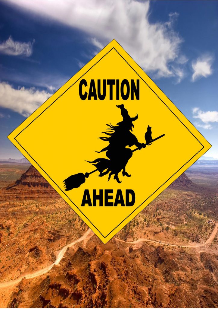 Novelty Witches Warning Sign Joke Road Sign Man Cave Wall Plaque – The ...